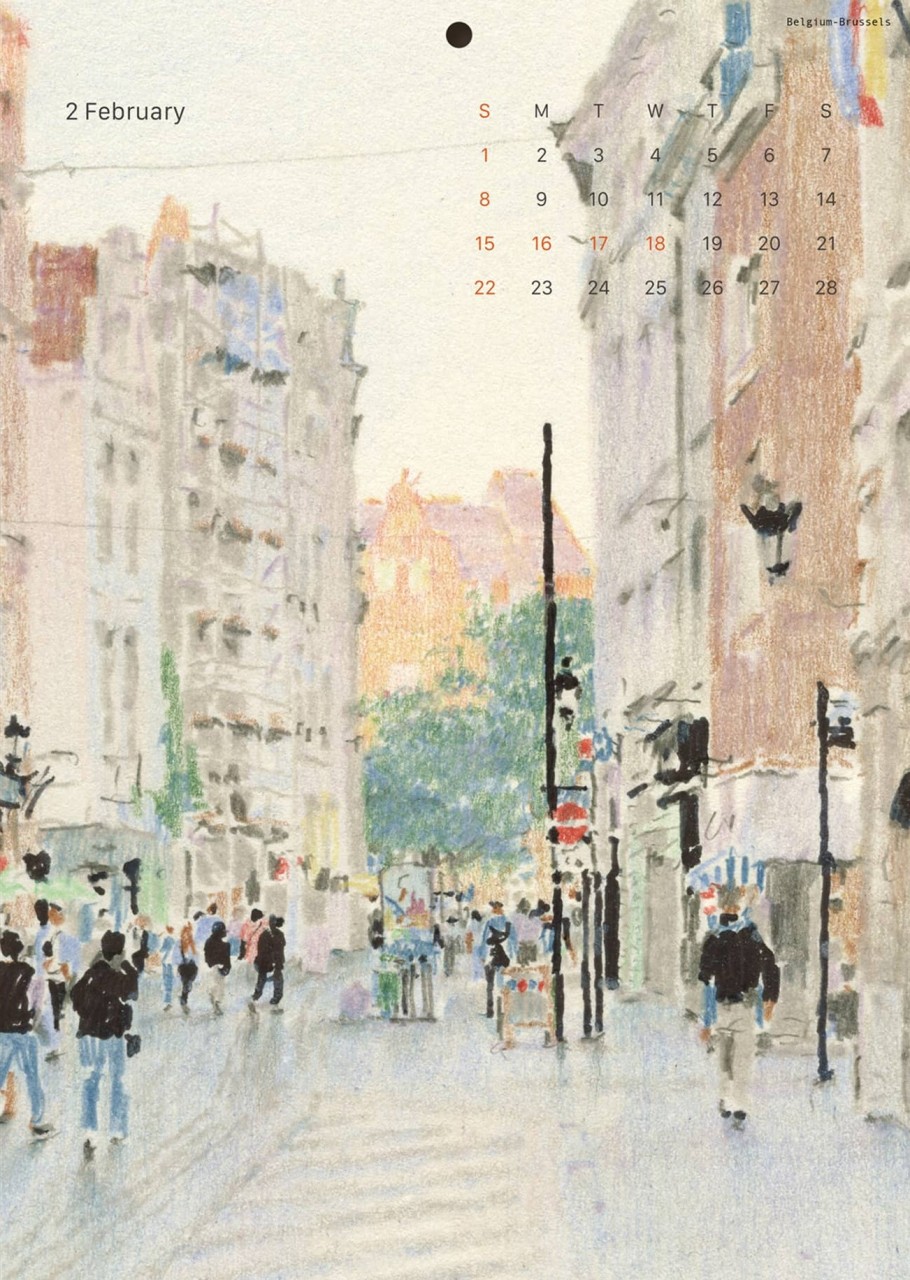 Lee Gyutae: Illustration Calendar – Drift 2026 (Wandkalender) | 20260113-L